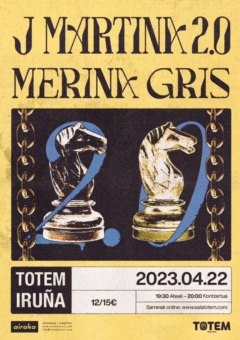 2023 – 22 DE ABRIL // J MARTINA 2.0 + MERINA GRIS – Sala Totem Aretoa