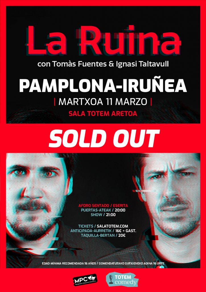 2023 – 11 DE MARZO // LA RUINA SHOW [SOLD OUT] – Sala Totem Aretoa