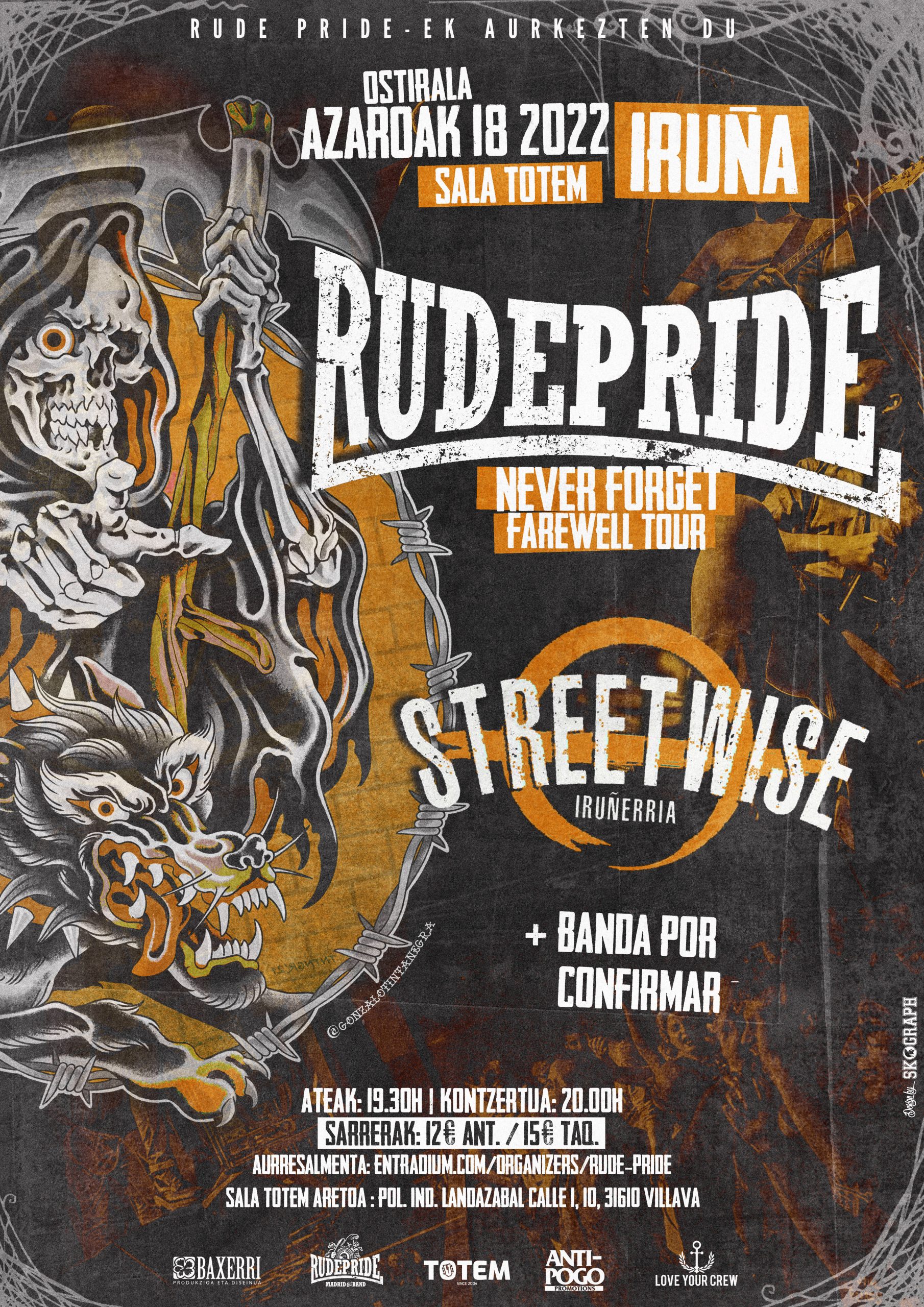 2022 – 18 DE NOVIEMBRE // RUDE PRIDE + STREETWISE + BANDA INVITADA ...